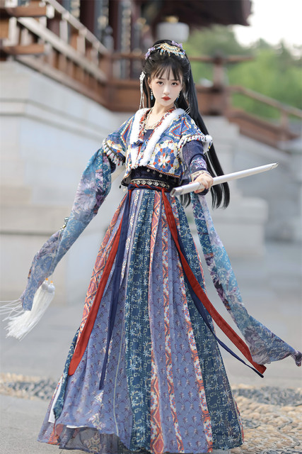 Huayu resignation of the original Hanfu female improved Tang back, half ...