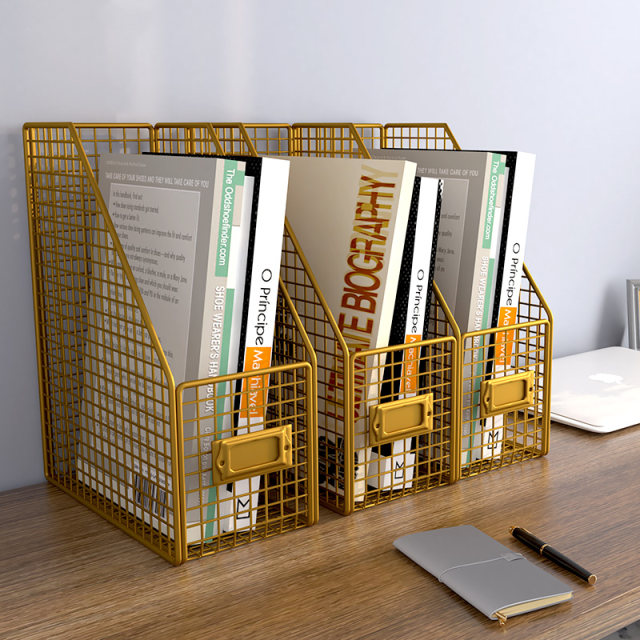 Document storage shelf Bookshelf Office desktop organization shelf ...