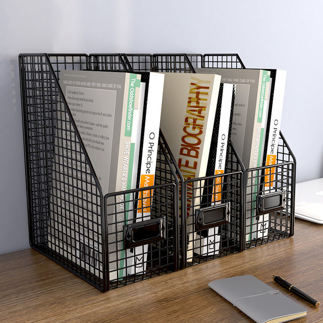 Document storage shelf Bookshelf Office desktop organization shelf ...