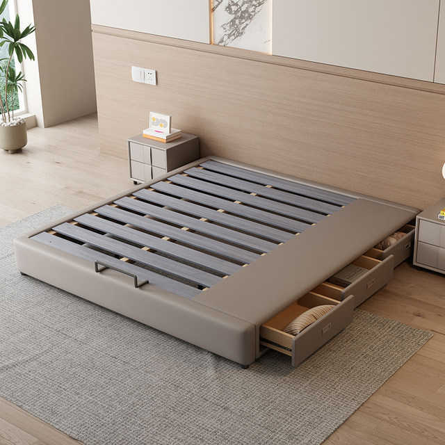 Bed government subsidy, no headboard, modern simple double, no backrest ...