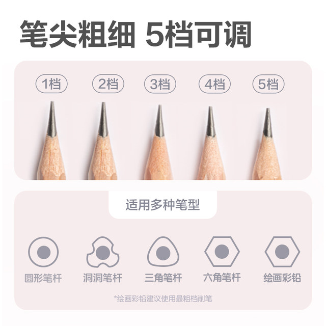 Deli VA10 large-caliber fully automatic pencil sharpener student ...