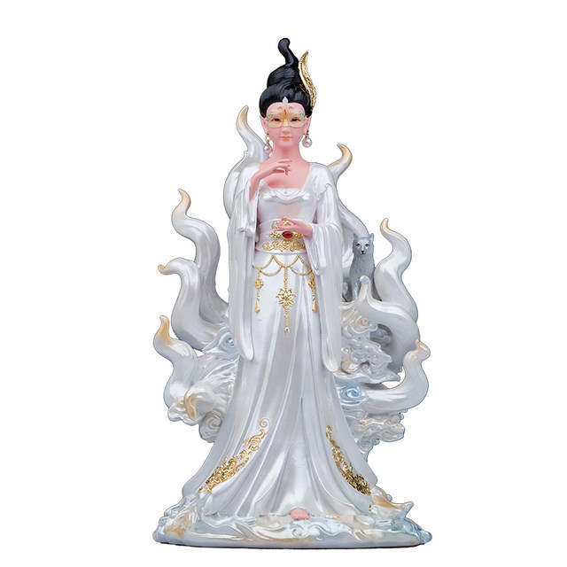 Nine-tailed goddess statue resin nine-tailed nine-girl statue spirit ...