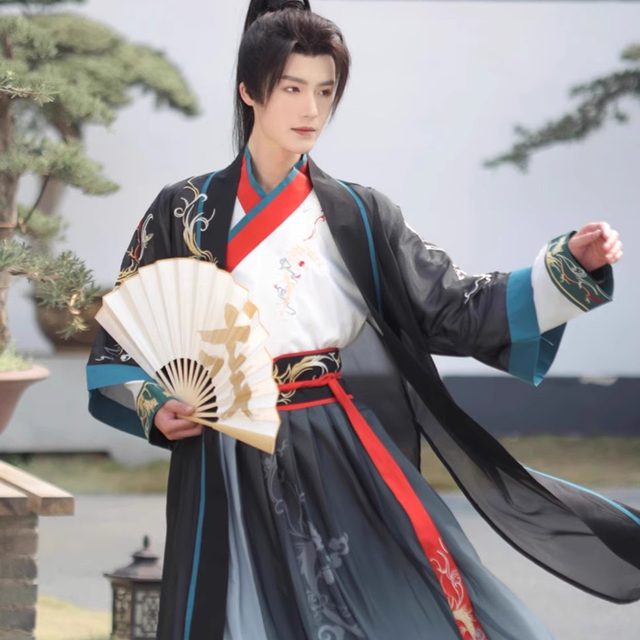 The new Hanfu full set of male original embroidery Hanfu Song ...