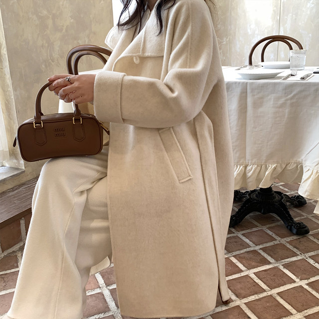 Xijia homemade 90 wool + 10 camel hair small double-sided wool full ...