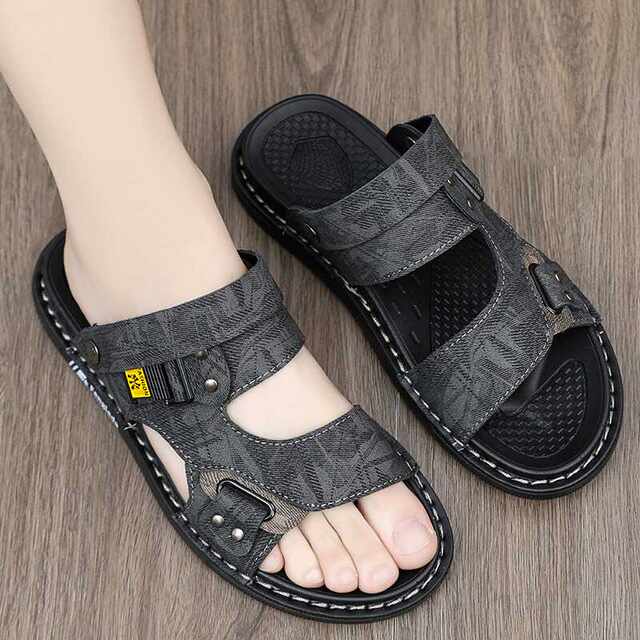 Driver sandals men wear non-slip wear-resistant beach Vietnamese ...