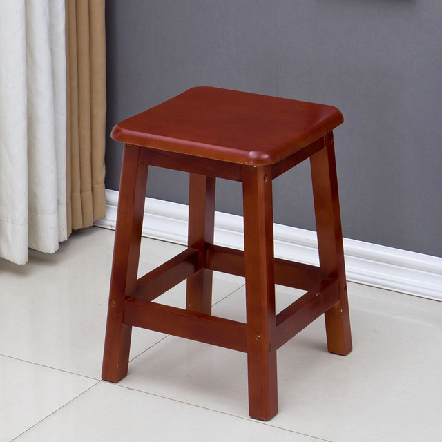 Solid wood square stool, fashionable wooden stool, adult bench, dining ...