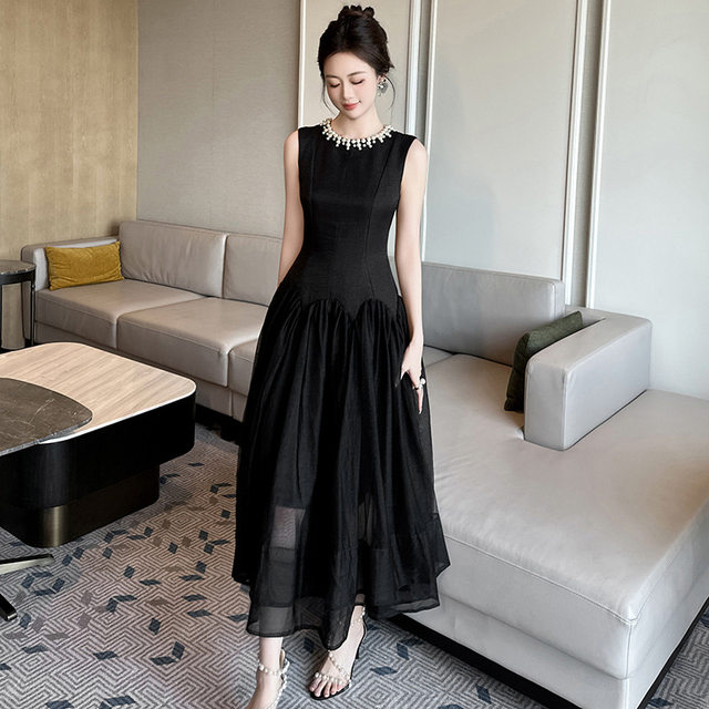 Over large swing -collar dressless dressless dress, elegant vest, high ...