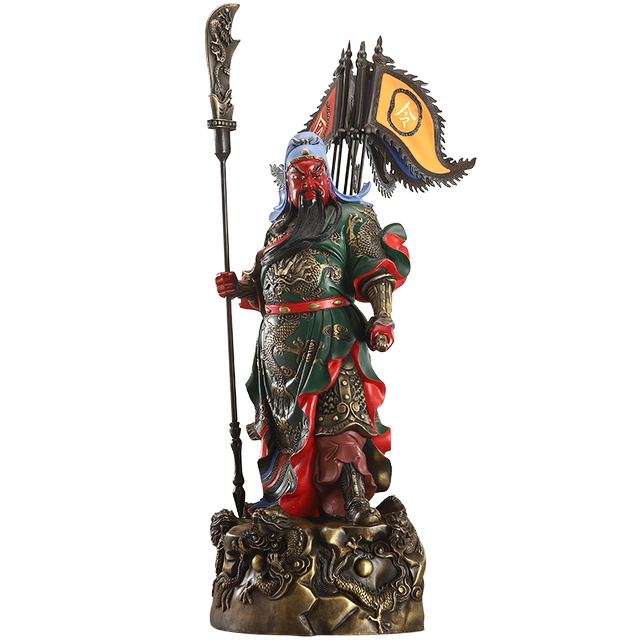 Qin Ge painted the bronze statue of Kowloon Guan Gong, Bronze Guan Gong ...