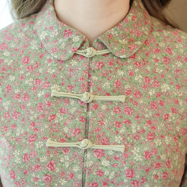 Yunya Tang suit women's Chinese style modified cheongsam top cotton ...