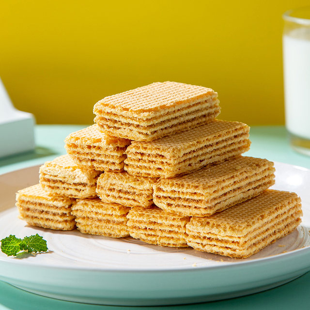 Sucrose-free coarse grain corn wafer biscuits Internet celebrity ...