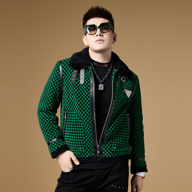 BM men's winter jacket senior retro lamb hairy down jacket 2022 new men ...