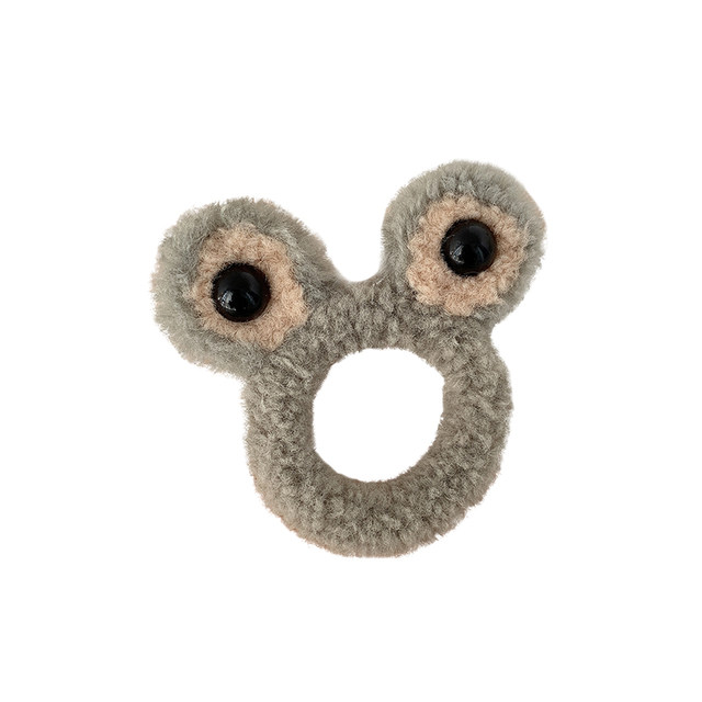 Sweet and cute lamb hair rope Korean rabbit ear plush hair circle ...