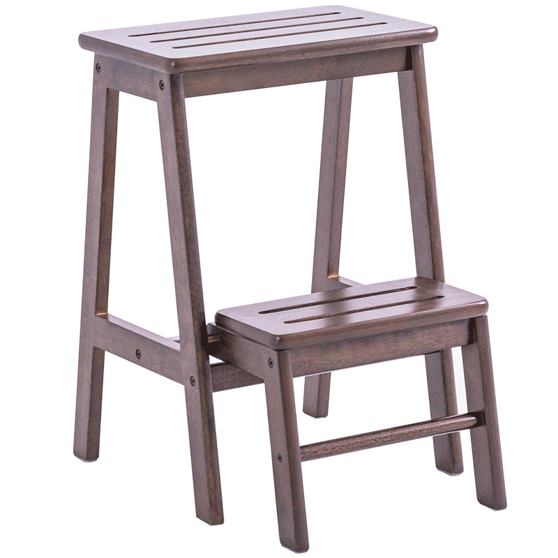 Yingnis solid wood folding ladder home three -step ladder chair ladder ...