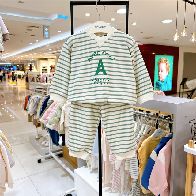 Absorba Love Treasure Striped Set for Men and Women Korean Purchasing ...