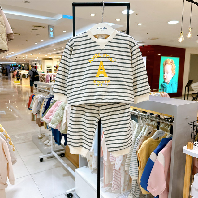 Absorba Love Treasure Striped Set for Men and Women Korean Purchasing ...