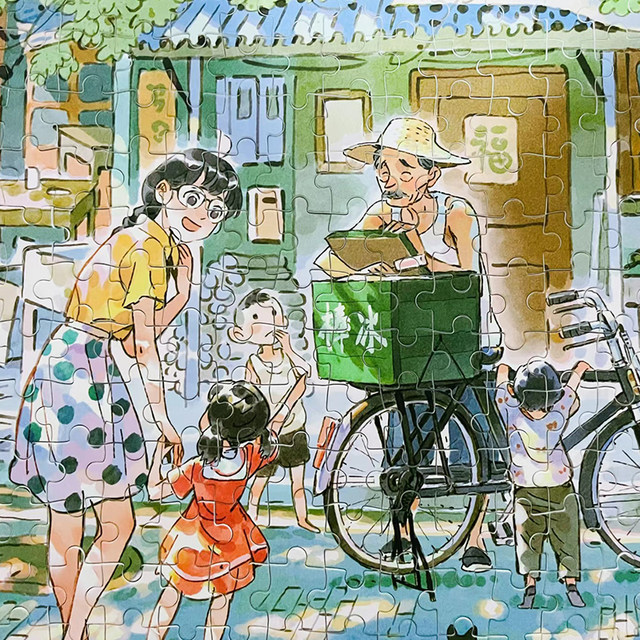 Puzzle adult version 500 pieces different summer framed resin plastic ...