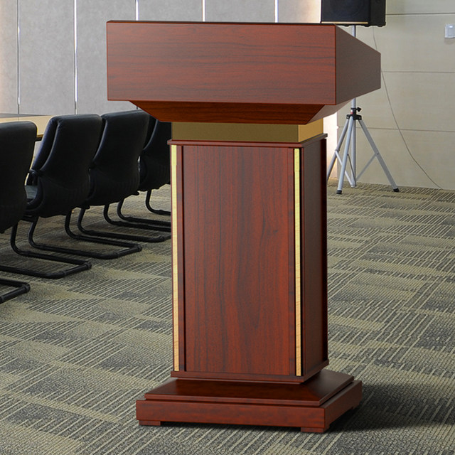 Leader's speech table Solid wood podium training room Speech table ...