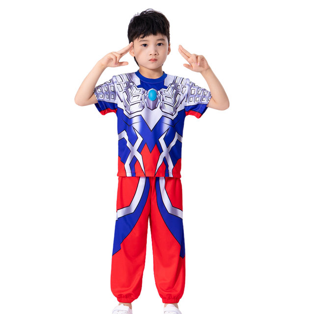 Children's Day Ultraman Clothes Boys and Girls Summer Clothes Zero Cos ...