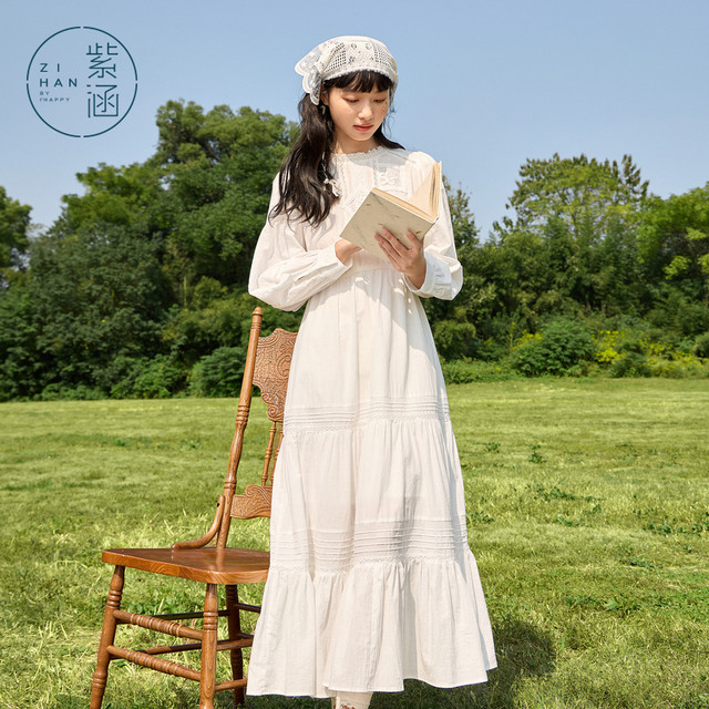 Zihan Lace Tucker Pleated Dress for Women in Spring and Autumn New ...
