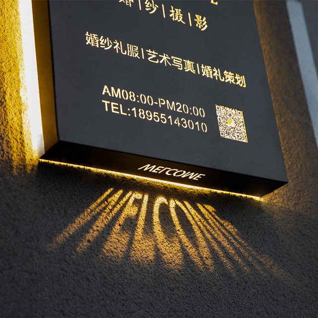 Creative hollow light box billboard door sign LED luminous character ...