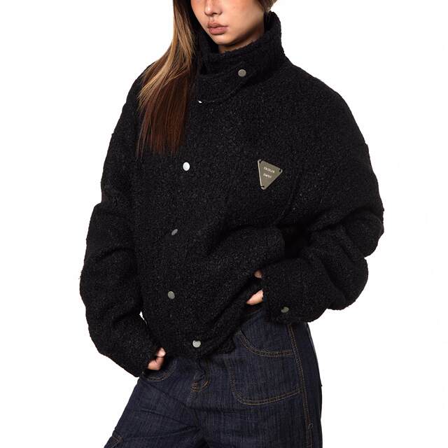BLACKBB/Retro lamb fur pellet fleece jacket short early spring basic ...