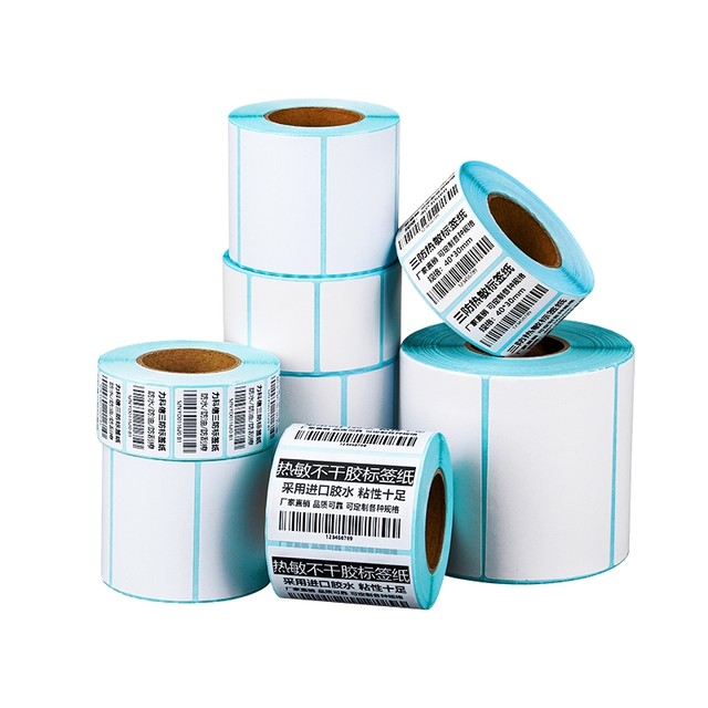 Three-proof thermal label printing paper 60x40 20 30 50 70 80 90 100x100 barcode printer paper ...