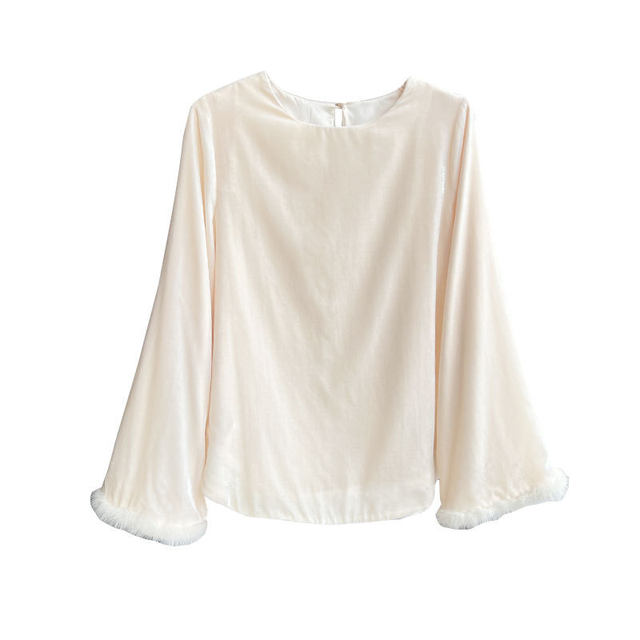 New Chinese bottoming shirt, velvet, velvet autumn and winter versatile ...