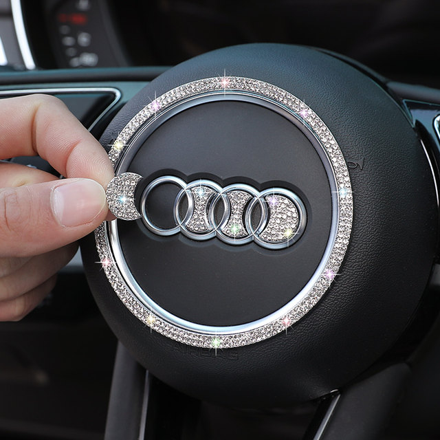 Audi A3/A4L/A6L/Q2L/Q3/Q5L/Q7 car interior/steering wheel decorative sticker/car label sticker ...