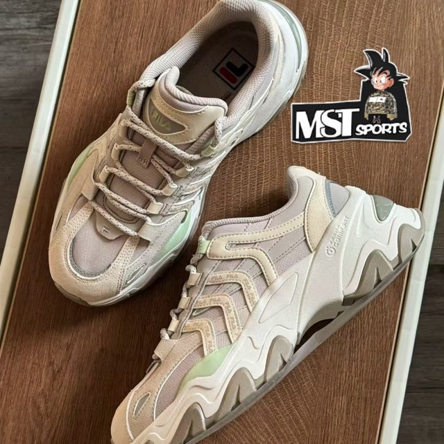 FILA SOFIA Fishbone 2nd Generation Rice Gray Green Women's Heightening ...