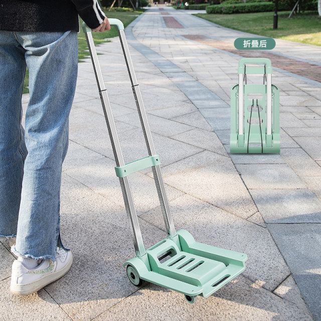 Younai express delivery trolley folding portable household towing heavy ...