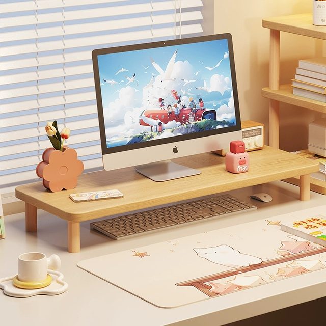 Display desktop elevated desktop computer stand laptop storage rack ...