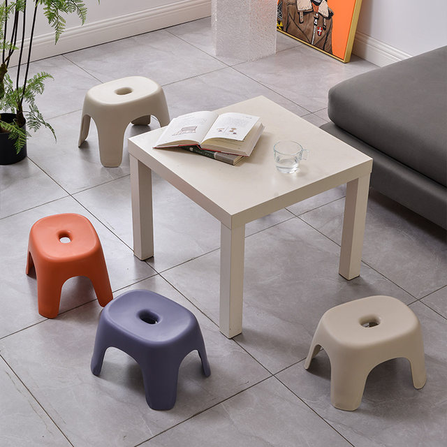 Plastic small stool for household bathroom anti-slip stool thickened ...