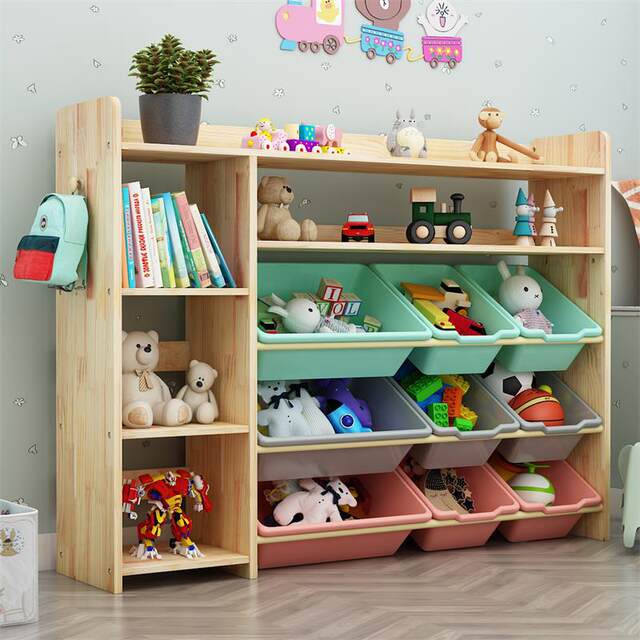Children's toy storage rack multi-layer storage cabinet baby toy ...
