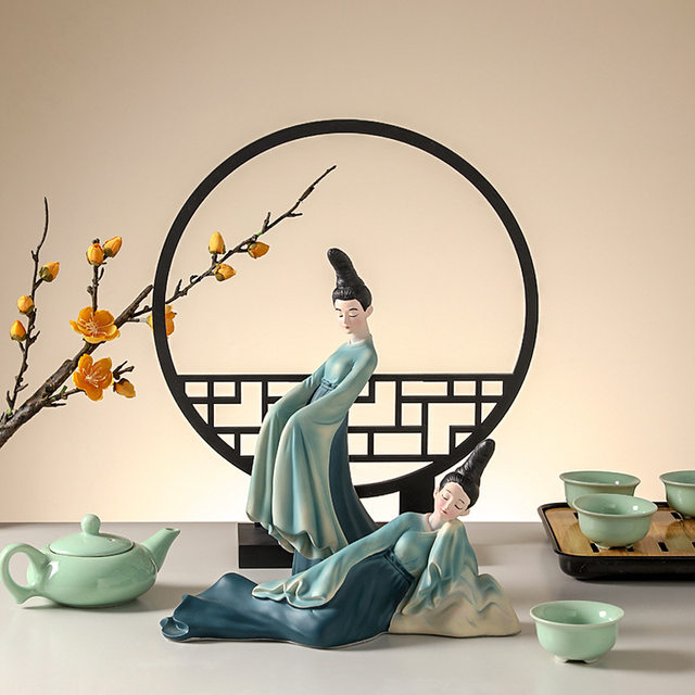 Only this green cultural and creative ancient style ladies decoration ...