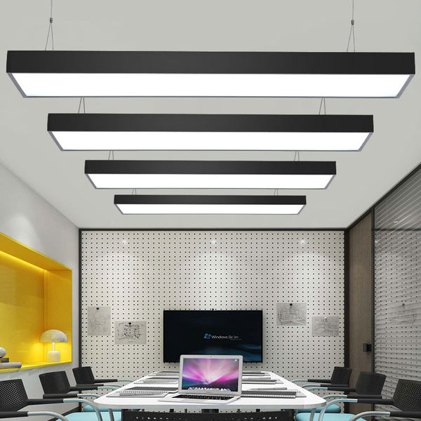 Simple modern led strip office studio chandelier | Weipu Chandelier