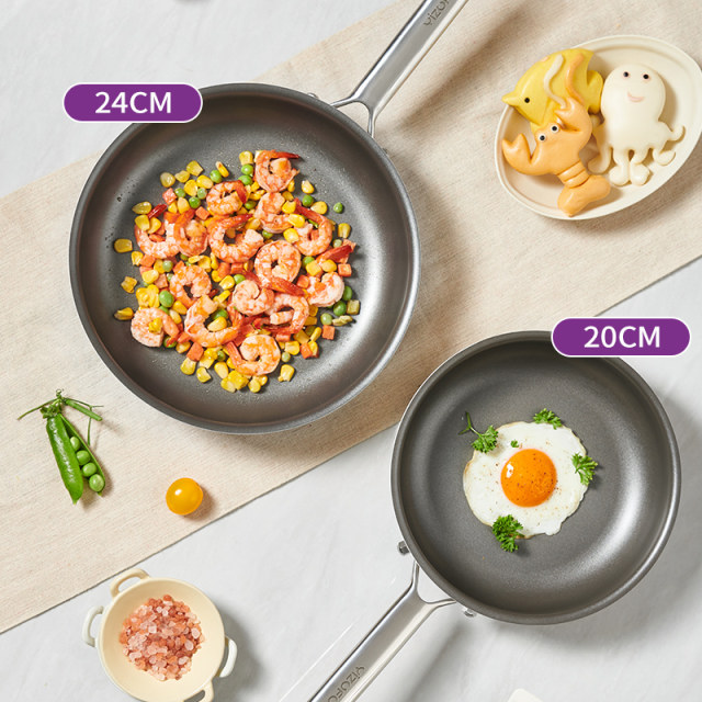 Titanium ceramic small fried pot, one person, a mini, a pot, non -stick ...