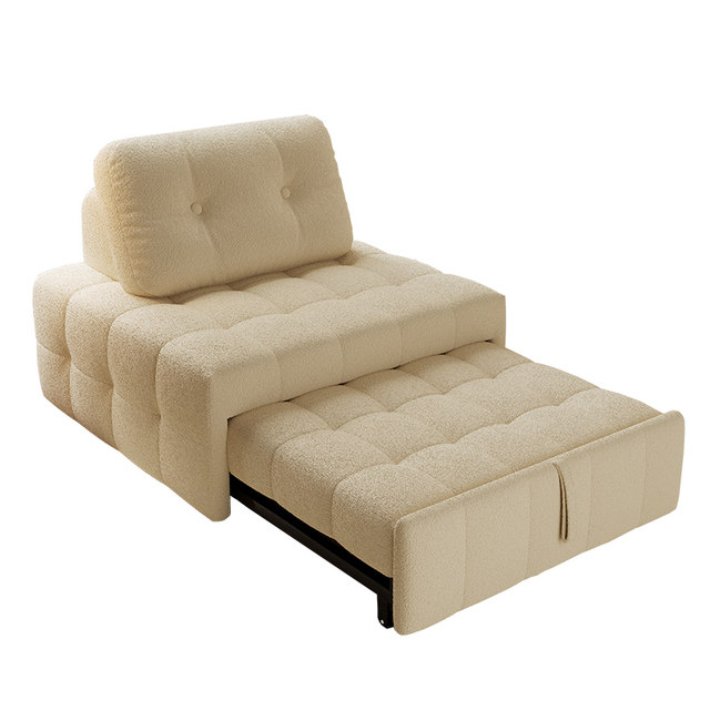 Cream-style puff sofa bed, sitting and lying, multi-functional small ...