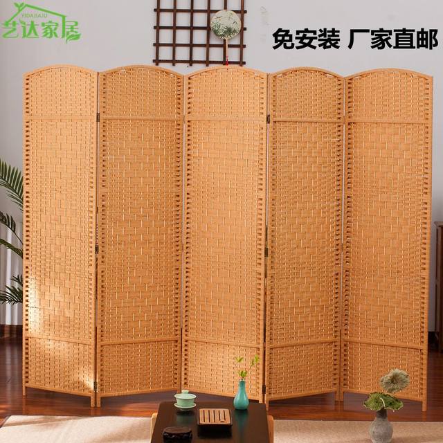 Straw screen partition, fashionable and simple living room entrance ...