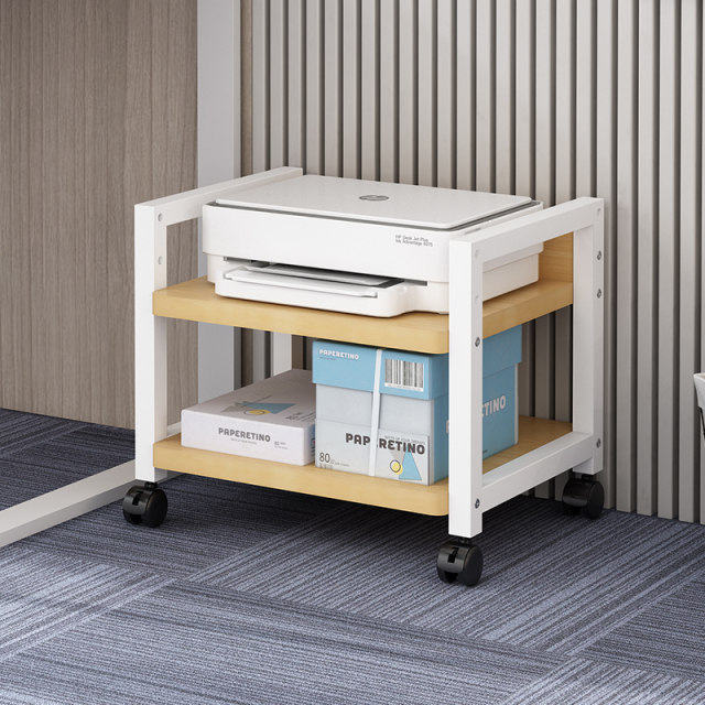 Office double-layer floor-to-ceiling printer storage shelf under the ...