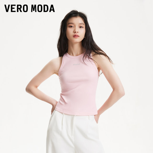 VERO MODA vest female 2024 summer new round collar self -cultivation ...