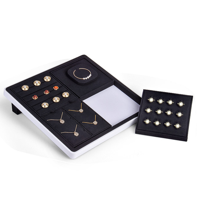 JINSKY/JINSKY black jewelry display props set jade jade earrings ring ...