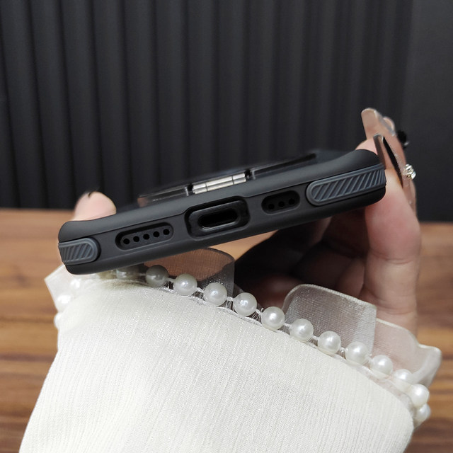 Suitable for Apple magnetic rotating folding stand mobile phone case 15 ...