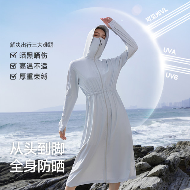 Taiwan UV100 sun protection suit for women long summer UV anti ...