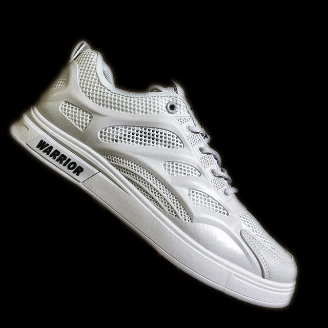 Domestic brand summer mesh panel shoes for men's low top white black ...