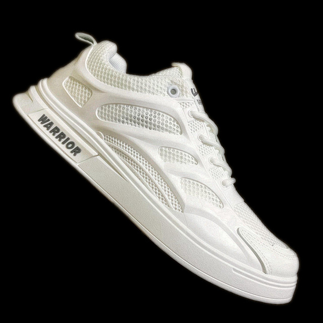 Domestic brand summer mesh panel shoes for men's low top white black ...