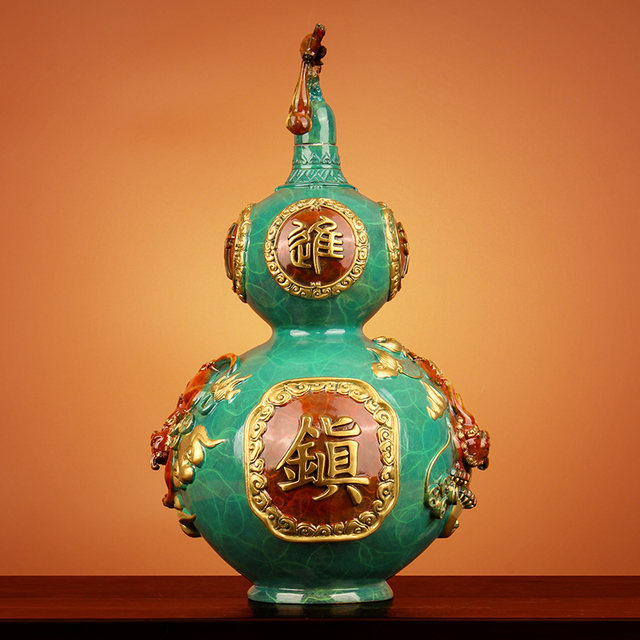 Copper gourd decorative wealth of copper gourd porch living room wine ...