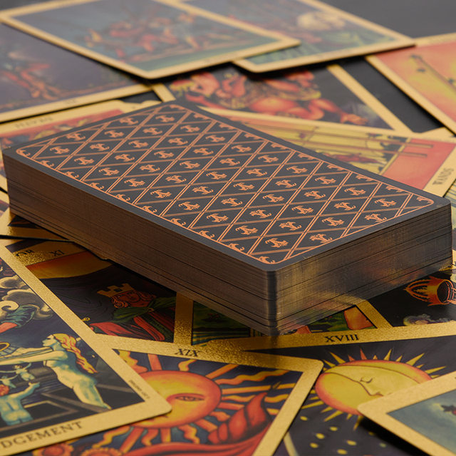 Classic Waite card gold and silver foil Luo card Tavit Luo card 78 ...