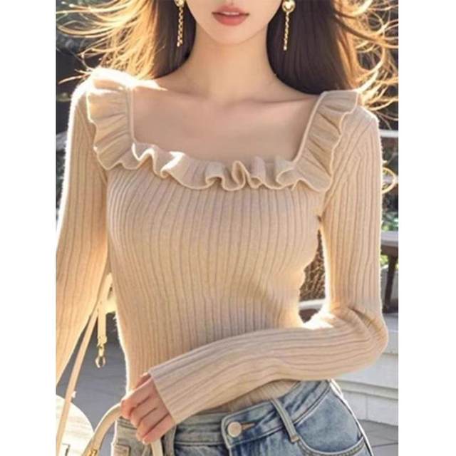 Large size Korean style wearing unique shirt, female autumn and winter ...