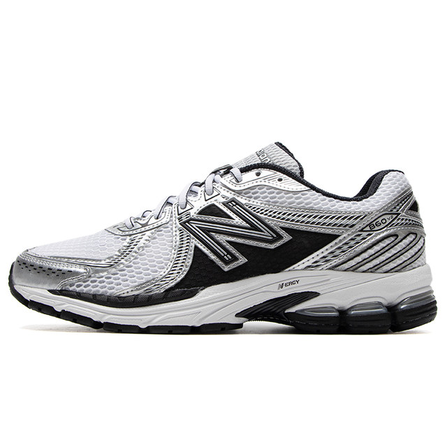 New Balance NB860 series men's and women's shoes black and white retro ...