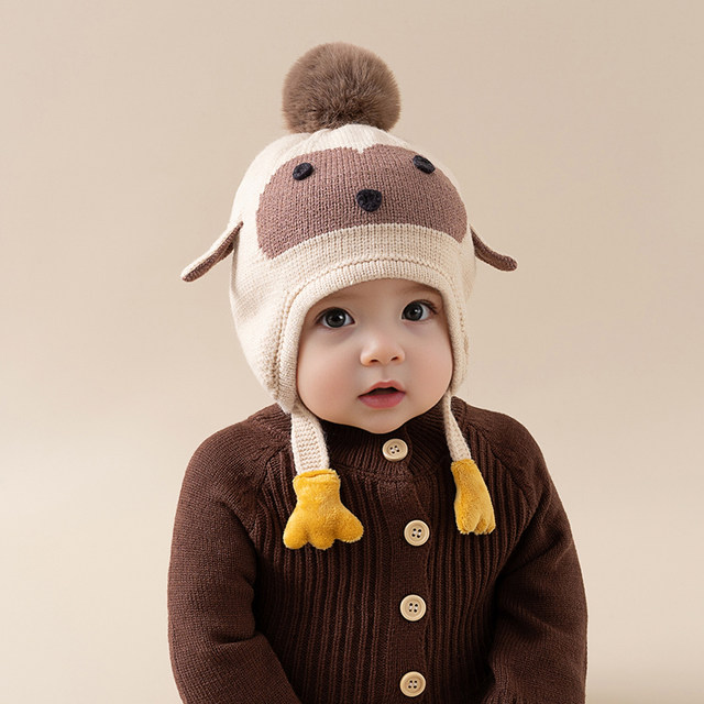 Autumn and winter baby hats baby woolen hat knitted hat -keeping small ...